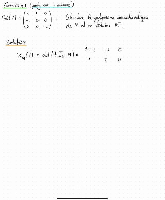 Polynome Caracteristique Et Inverse